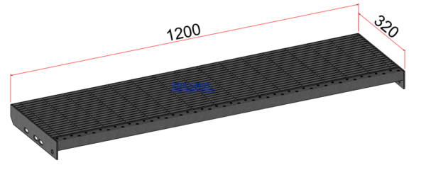 Gradini in grigliato zincato Antitacco 15x76 da 1200 mm | Edilgrid Shop